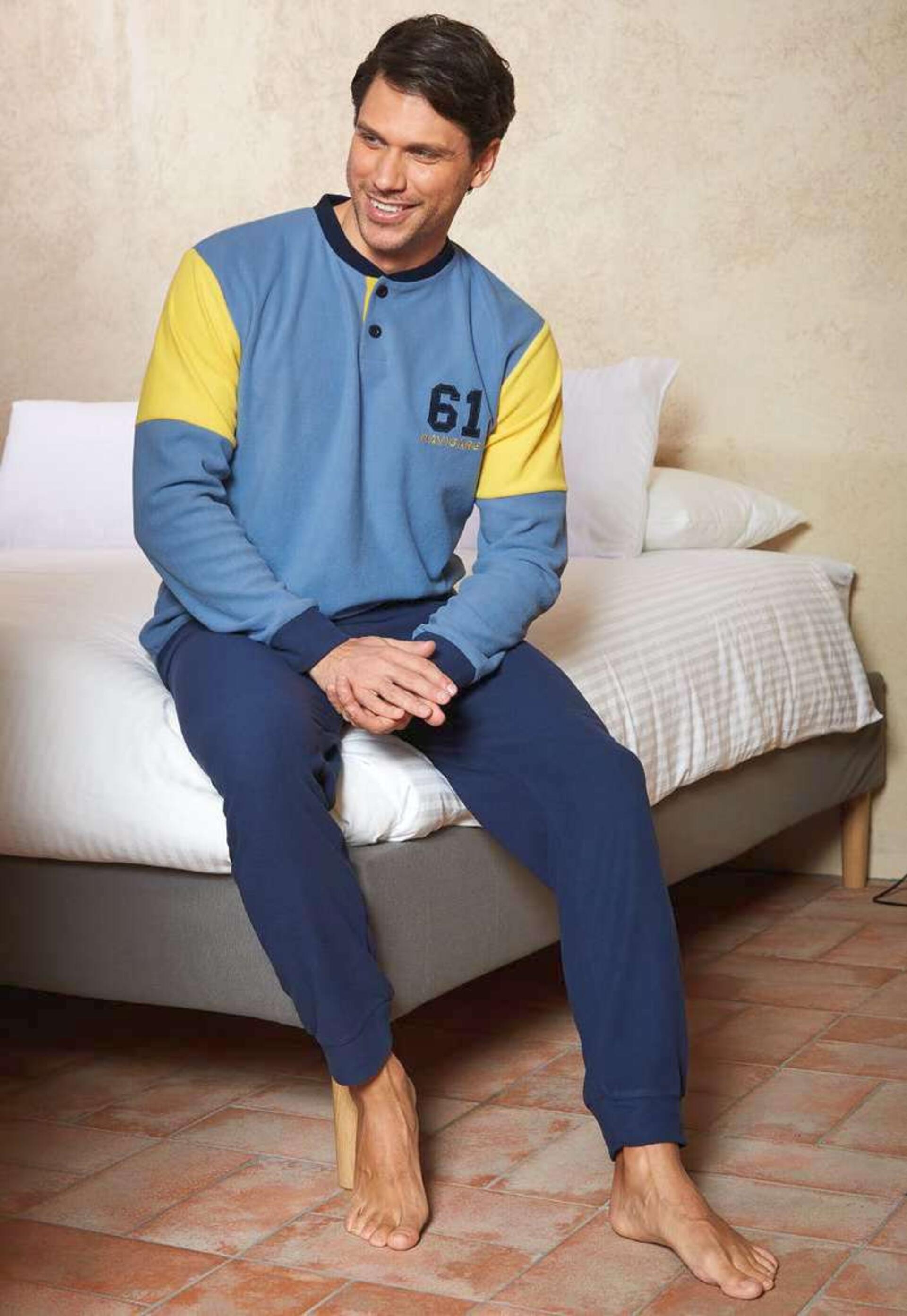 Mens Lightweight Fleece Pajamas Navigare 141543 Navigare Quattro