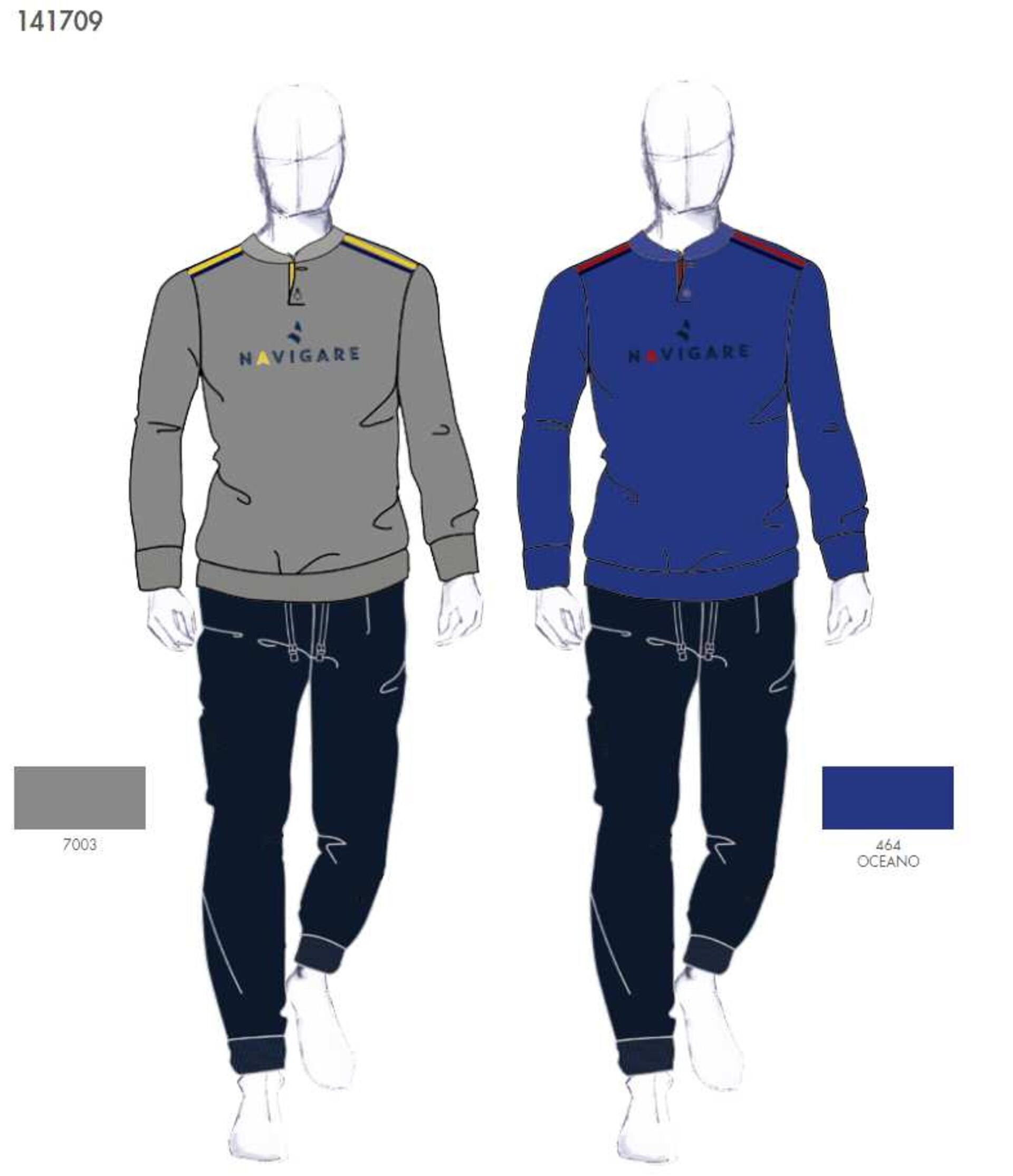 Men's pajamas in warm cotton jersey Navigare 141709 Navigare | Quattro ...