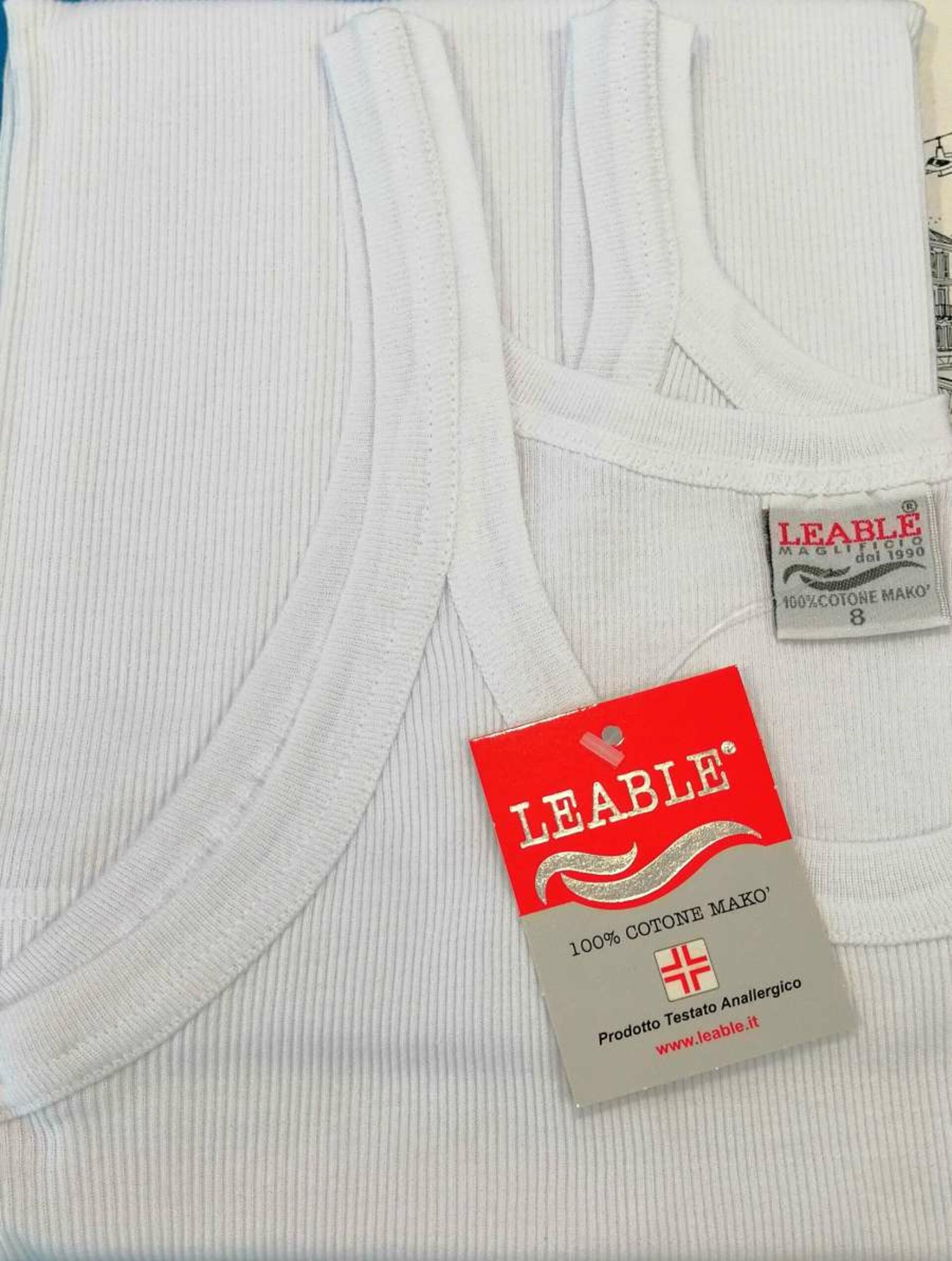 Men's vest in ribbed cotton Leable 1480 Leable | Quattro Stagioni Shop