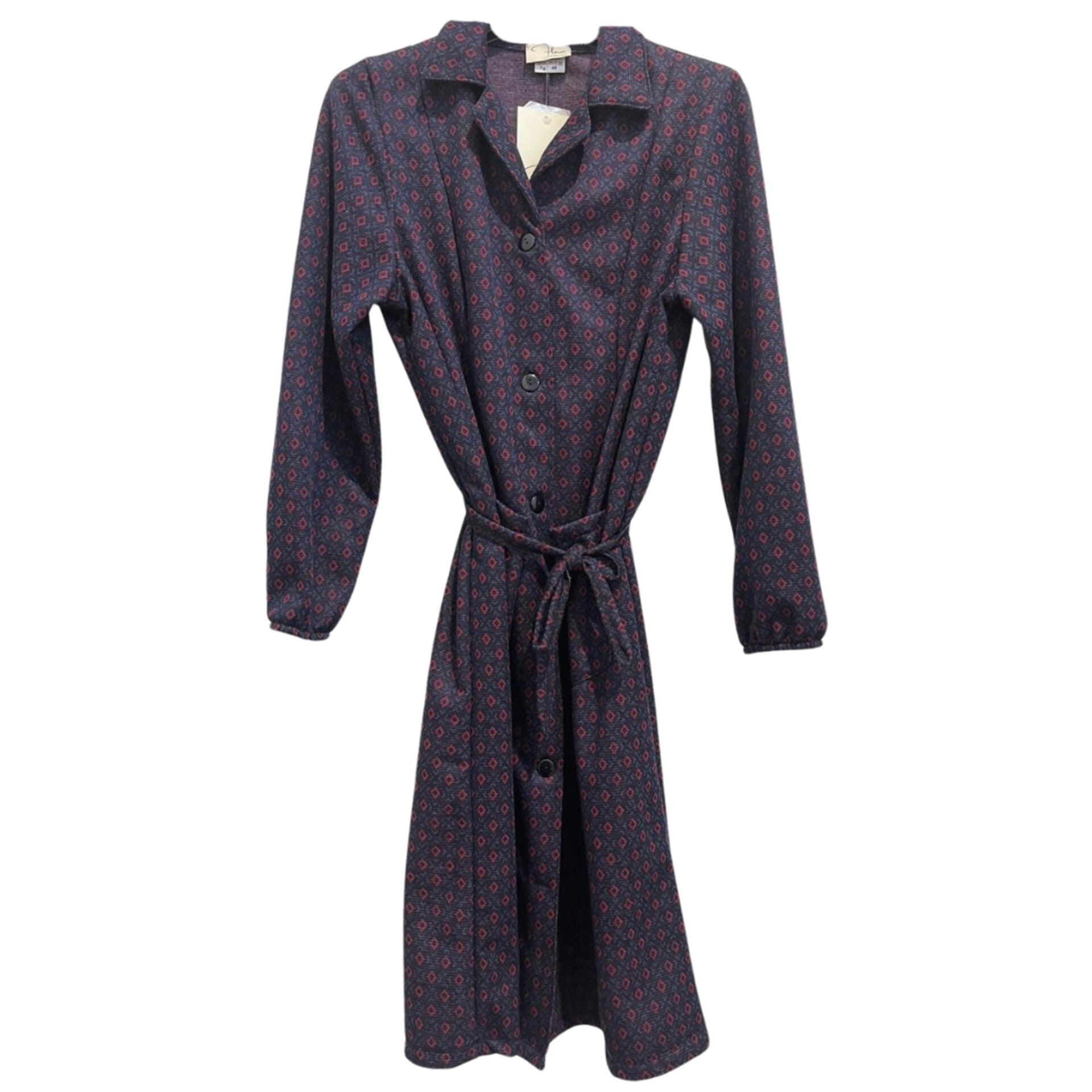 WOMEN'S LONG SLEEVE FLEECE DRESSING GOWN FLORA V01 | Quattro Stagioni Shop