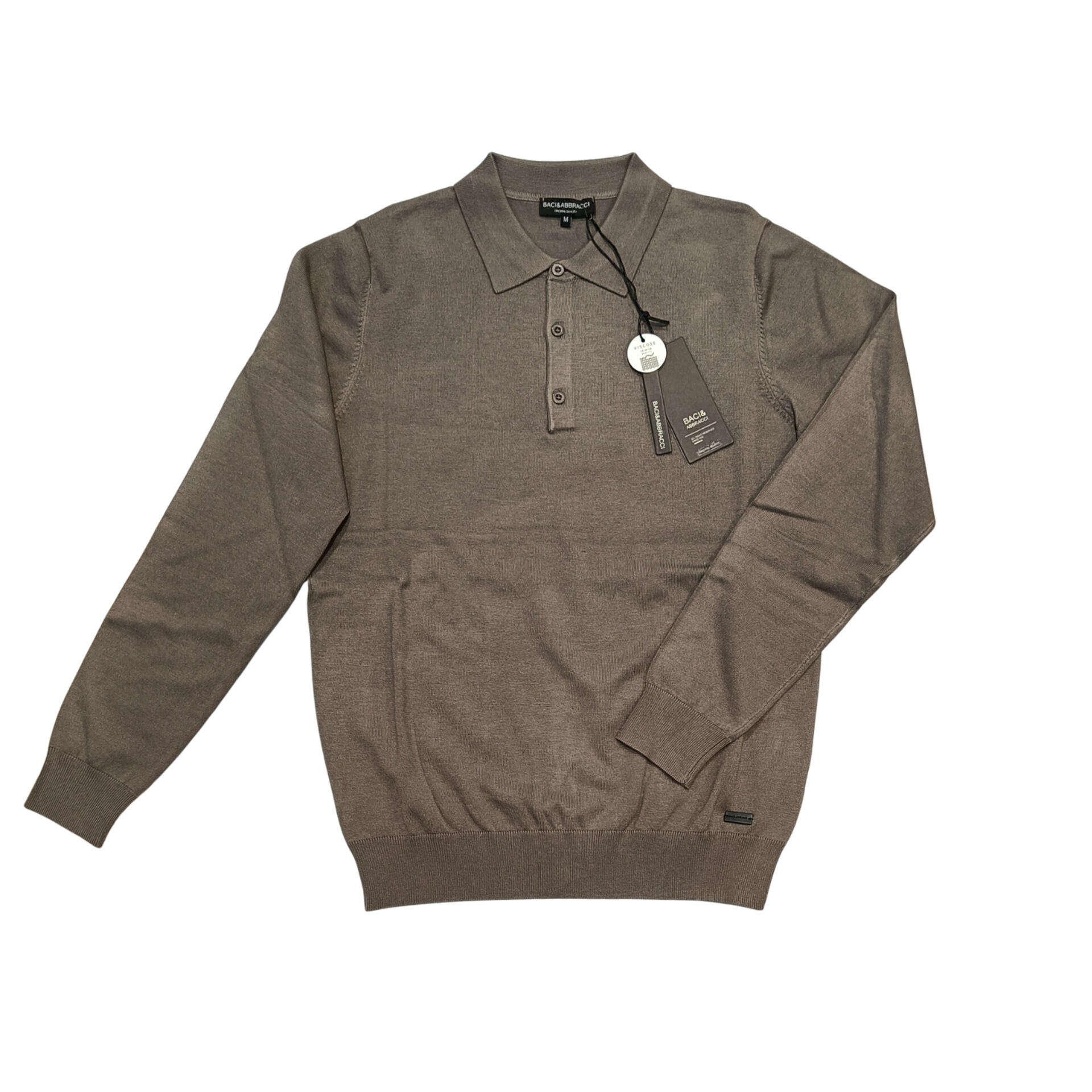 BACI&ABBRACCI 450003 MEN'S LONG-SLEEVE VISCOSE POLO SHIRT Baci & Abbracci | Quattro Stagioni Shop