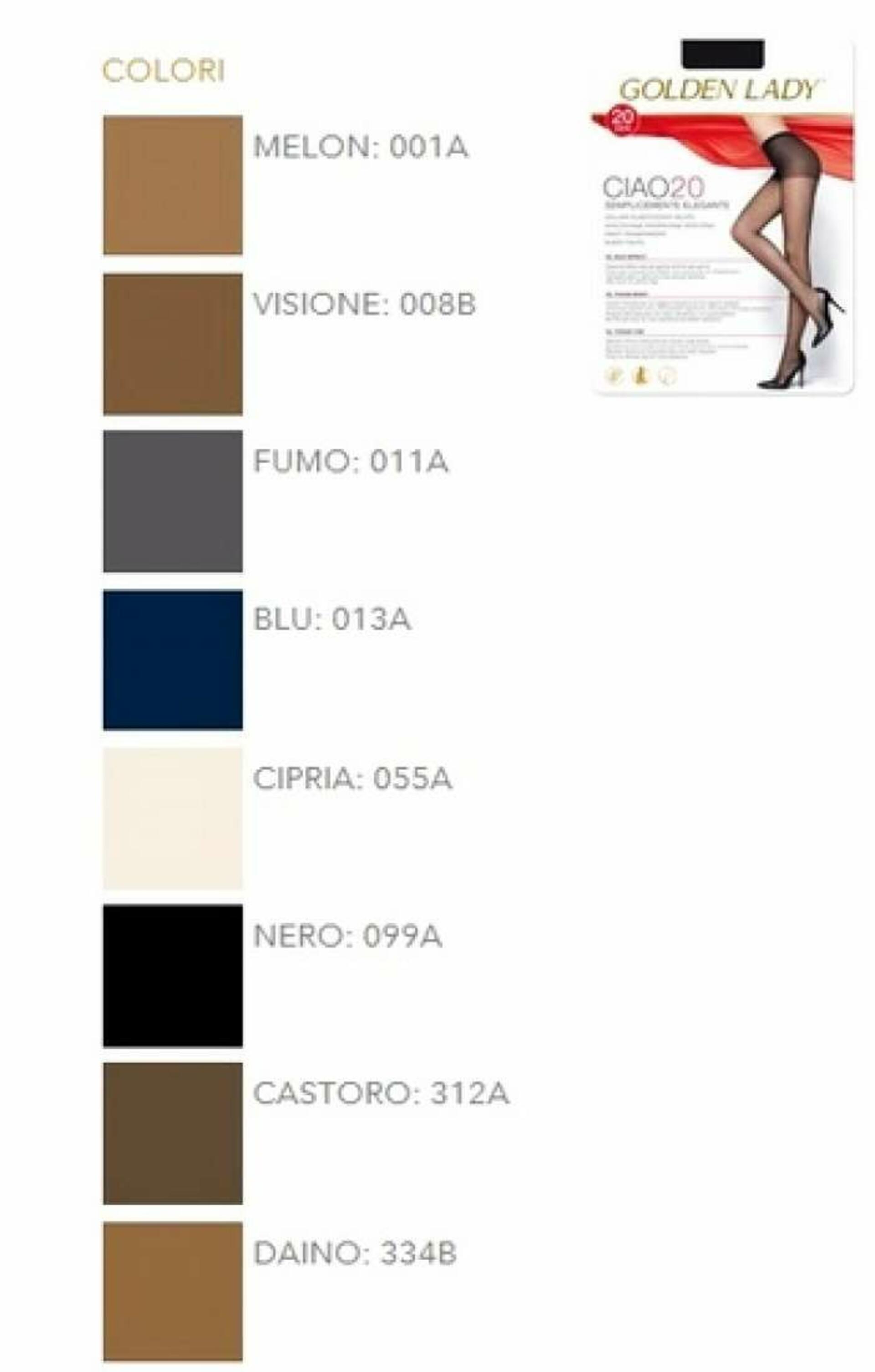 Collant extra large donna golden lady ciao 20 xl maxi Golden Lady | Quattro Stagioni Shop