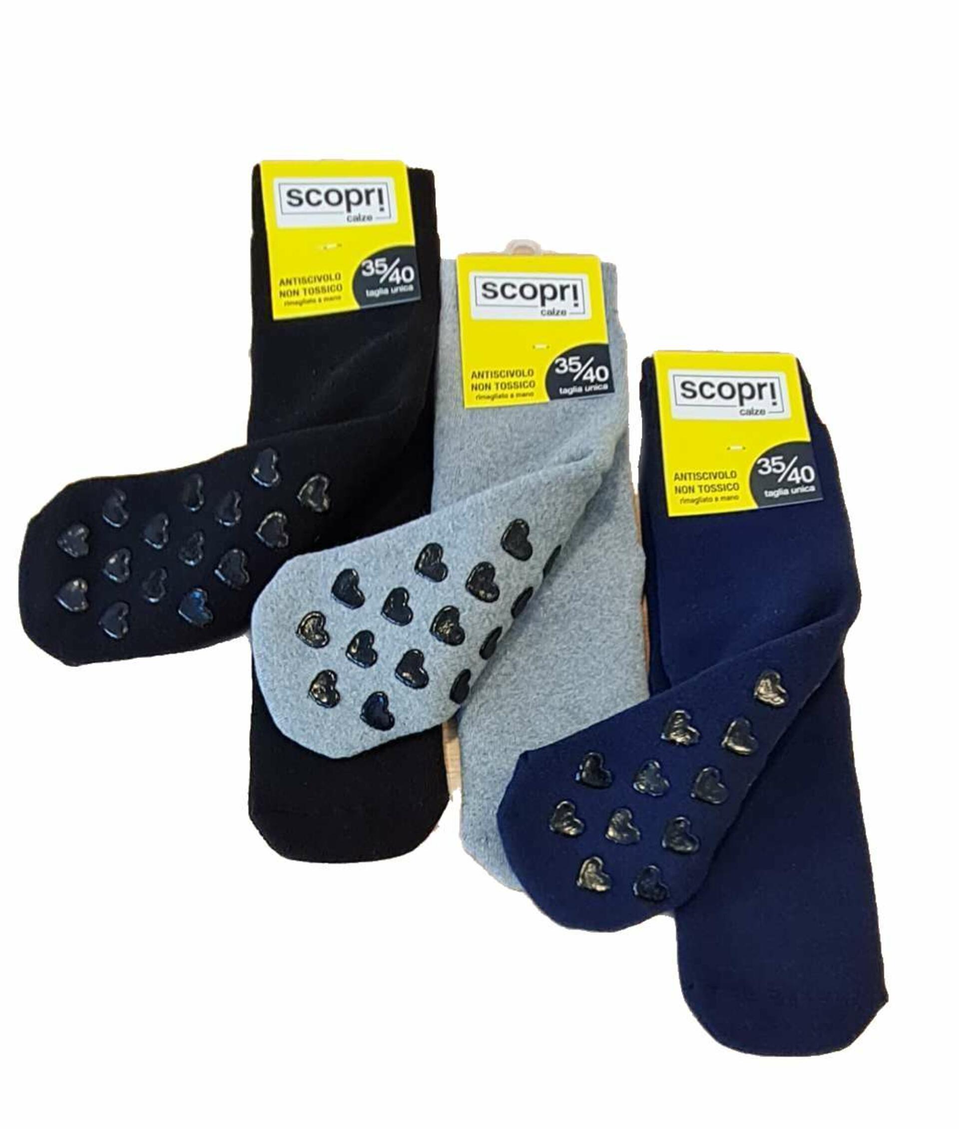 Calzino donna antiscivolo scopri calze claire Scopri Calze | Quattro ...