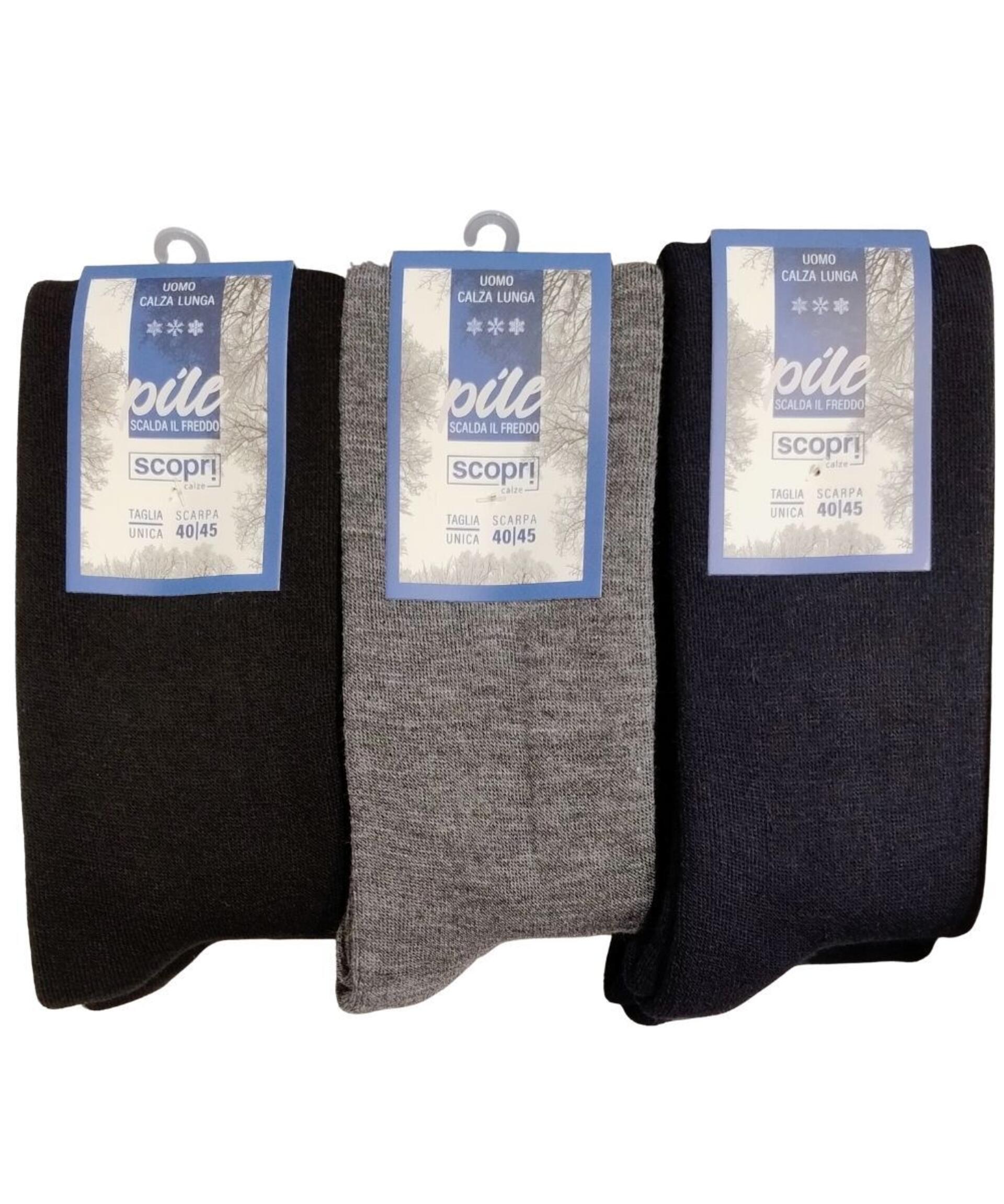 Calcetines largos de hombre en cálido forro polar. Descubre Prisco ...