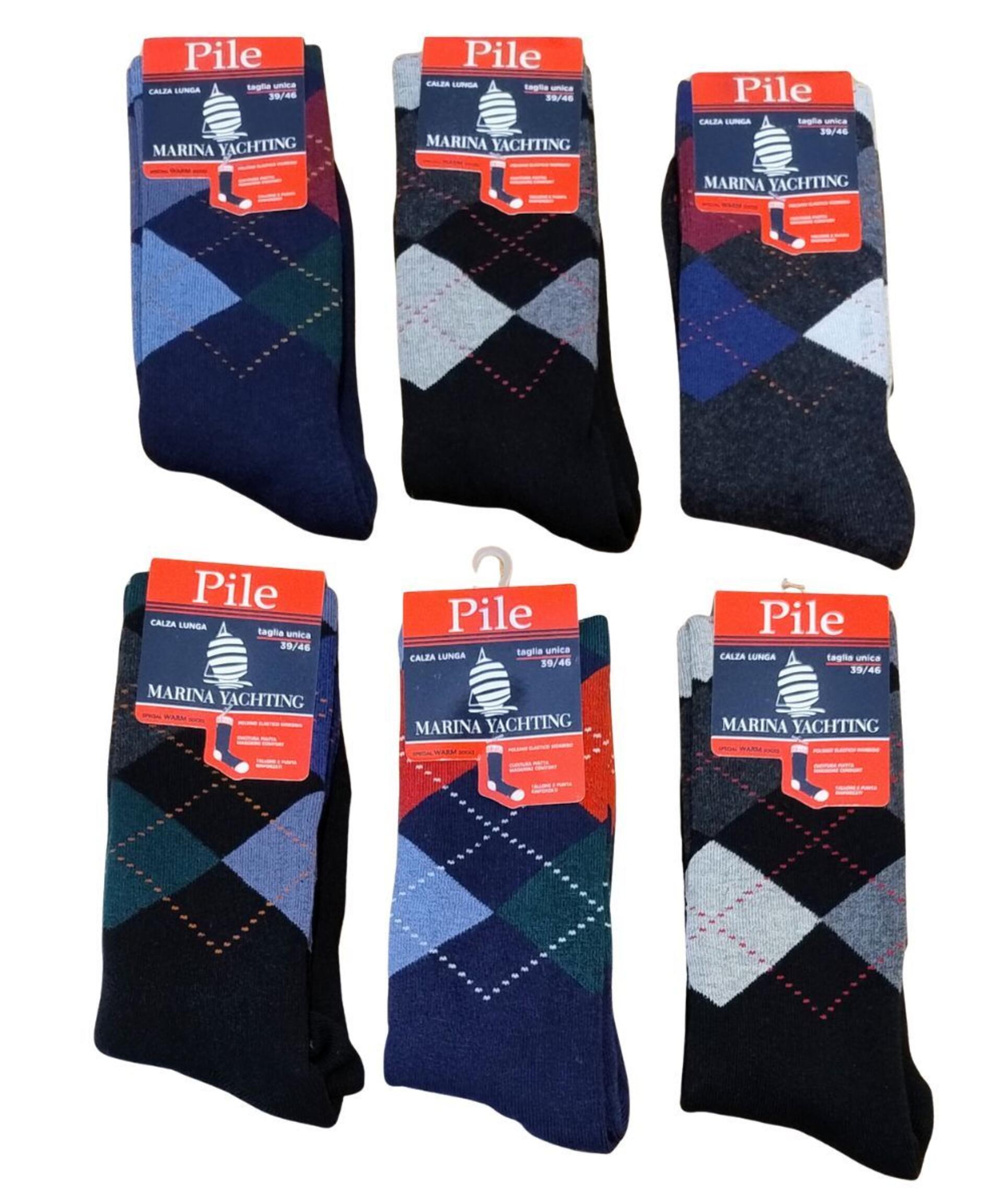 Marina Yachting MM11712 Warm Fleece Men's Long Socks (1 PAIR) MARINA ...