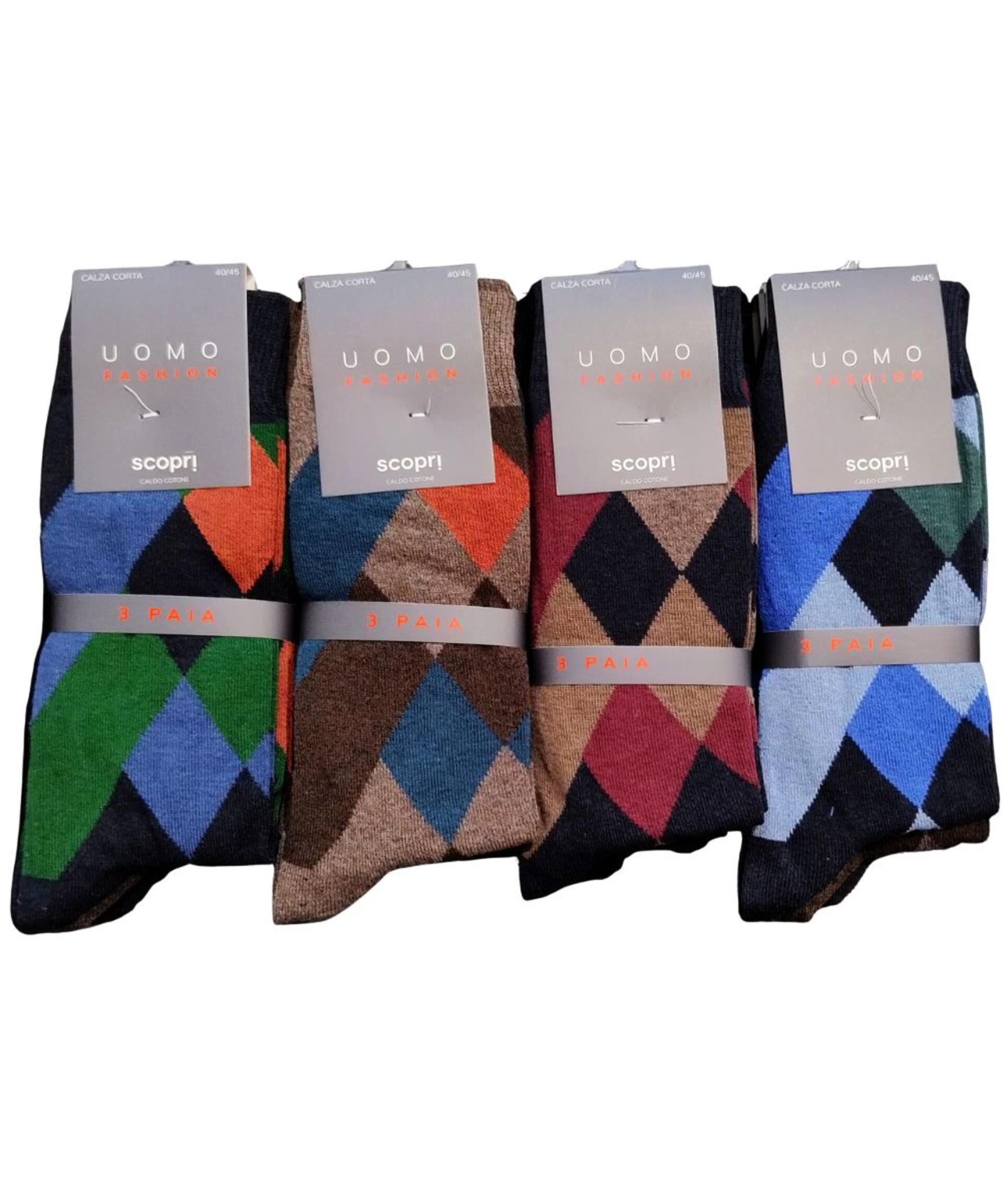 Calcetines cortos de hombre en algodón cálido Descubre Prisco Mestre ...