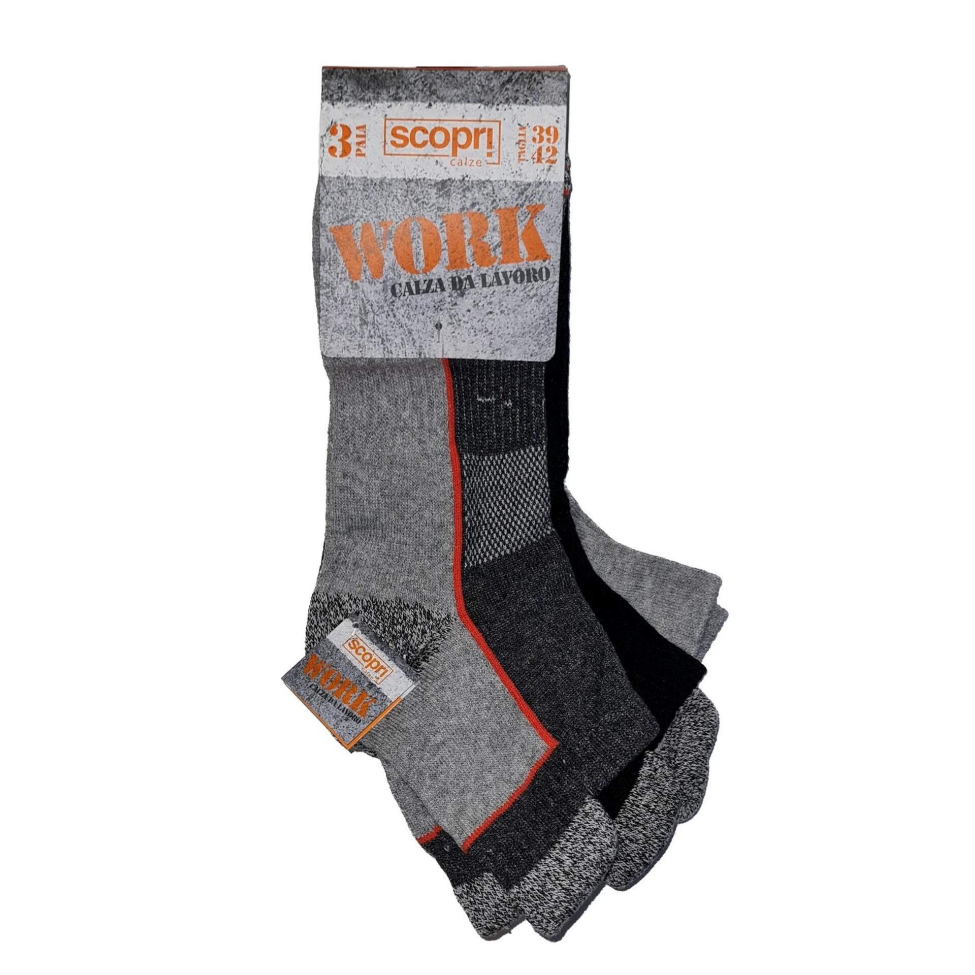 Calza lavoro quarter scopri work job02 - 3 paia Scopri Calze | Quattro ...