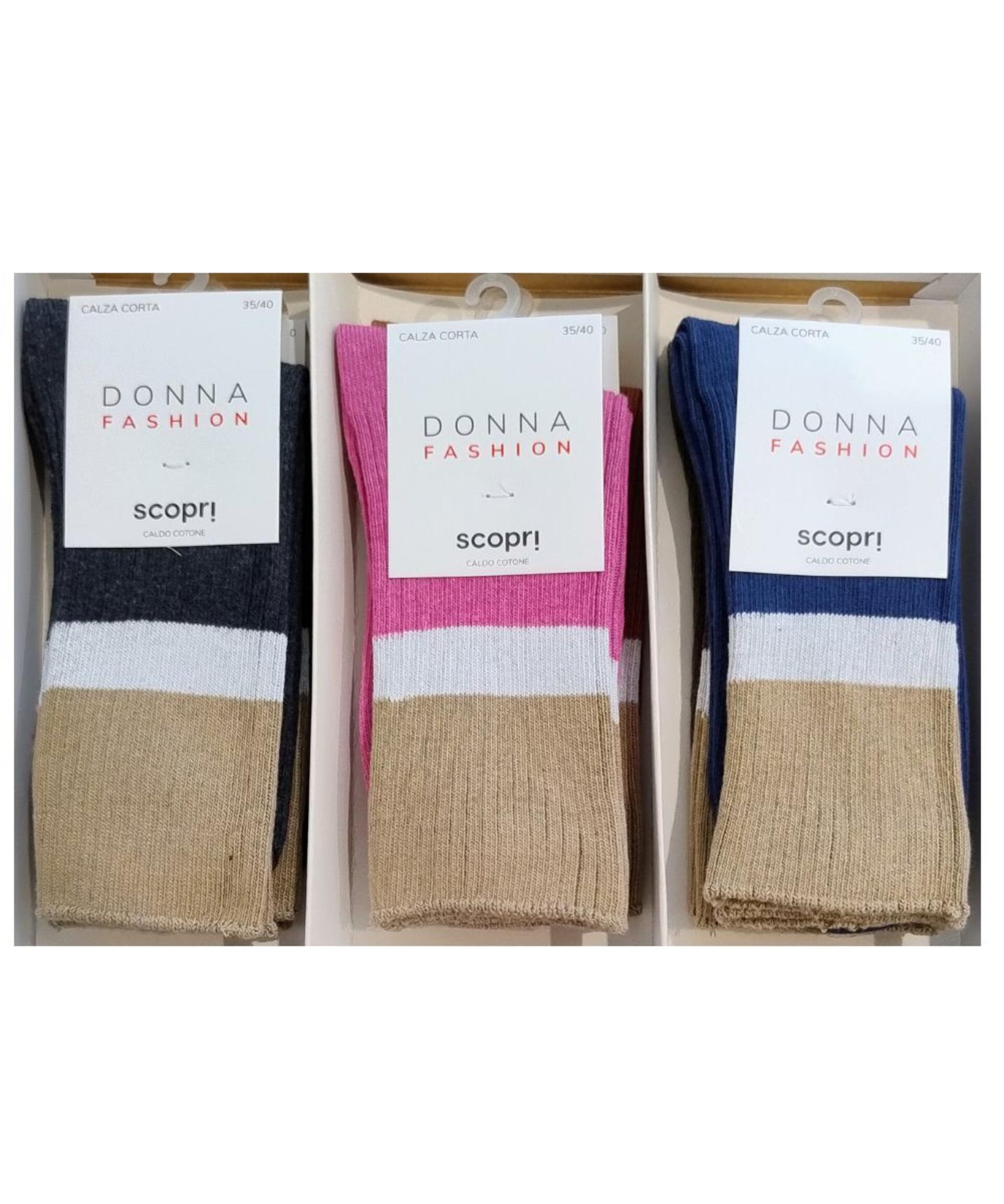 Calcetines cortos para mujer en cálido algodón acanalado. Descubre ...